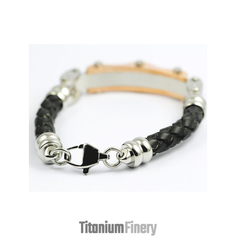 Wall Chart Titanium Leather Bracelet | Premium Titanium Jewellery UK ...